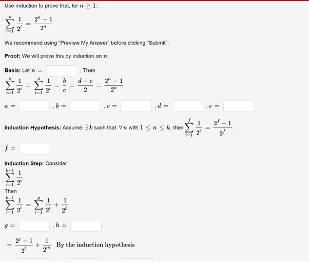 Solved Use induction to prove that, for n≥1 : | Chegg.com