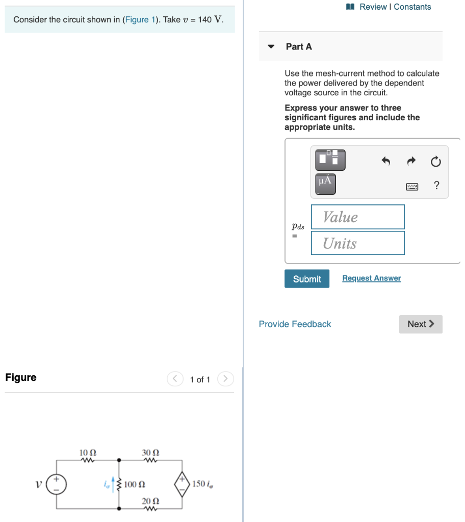 Solved Review Constants Consider the circuit shown in | Chegg.com