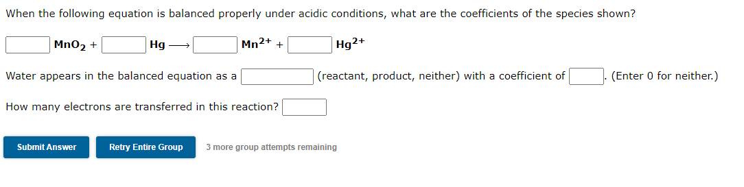 Solved When the following equation is balanced properly | Chegg.com