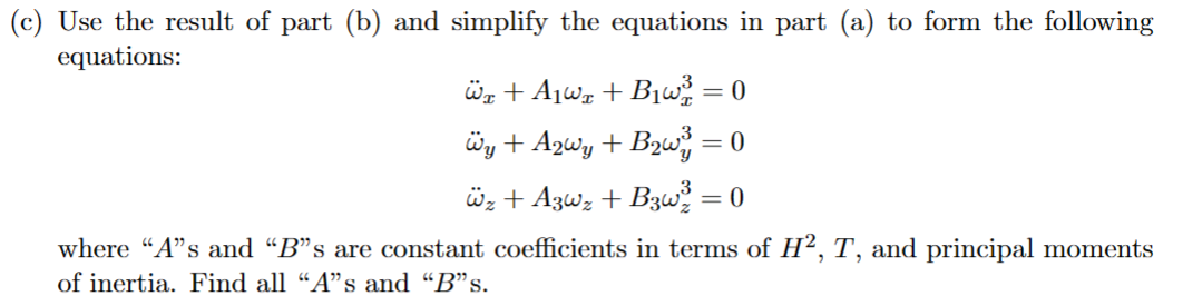 Solved Consider Euler's equations of an asymmetrical rigid | Chegg.com