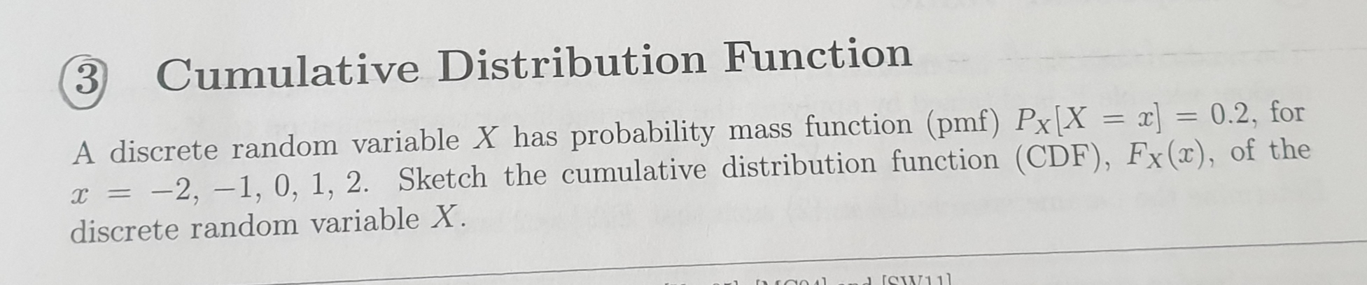 Solved 3 Cumulative Distribution Function A discrete random | Chegg.com