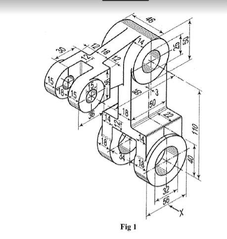Solved Q. No 5. Draw the three views of the following | Chegg.com
