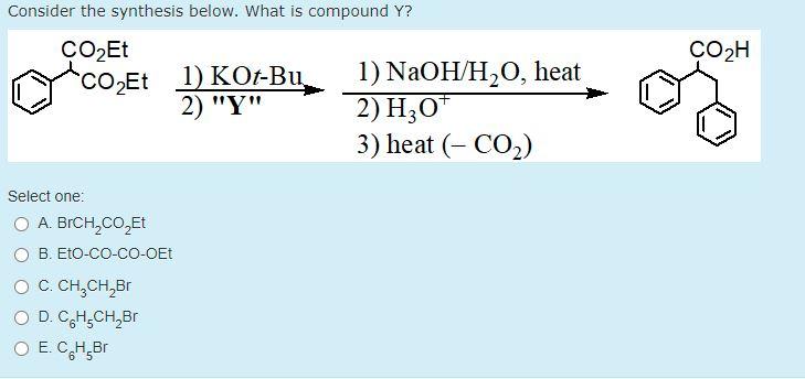 Solved CO2H Consider the synthesis below. What is compound | Chegg.com