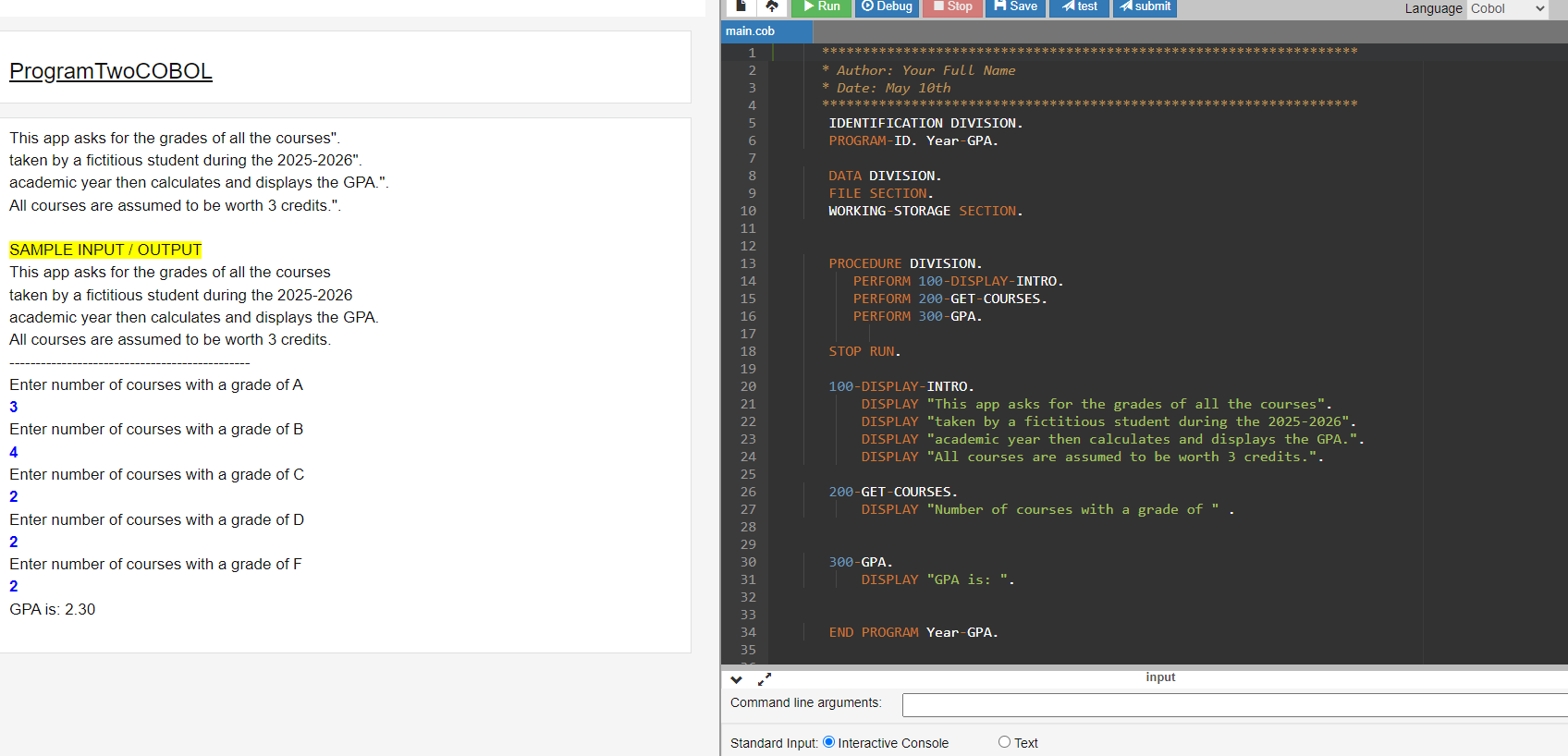 Solved The code: | Chegg.com