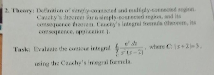 Solved 2. Theory: Definition of simply connected and | Chegg.com