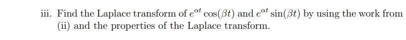 Solved Laplace Transforms for Trig Functions (a) Find the | Chegg.com
