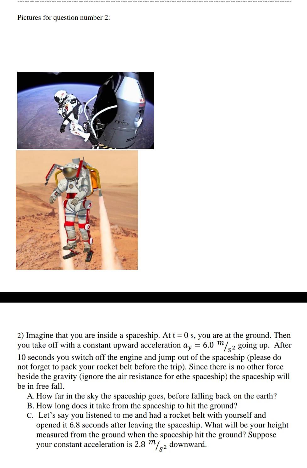 Solved Pictures for question number 2: ZENITH = m 2) Imagine | Chegg.com