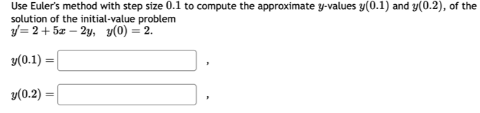 Solved Use Euler's method with step size 0.1 ﻿to compute the | Chegg.com