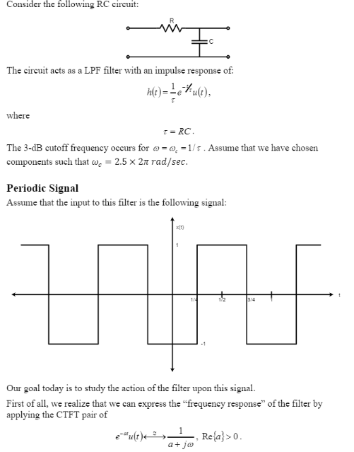 Solved Consider the following RC circuit: The circuit acts | Chegg.com