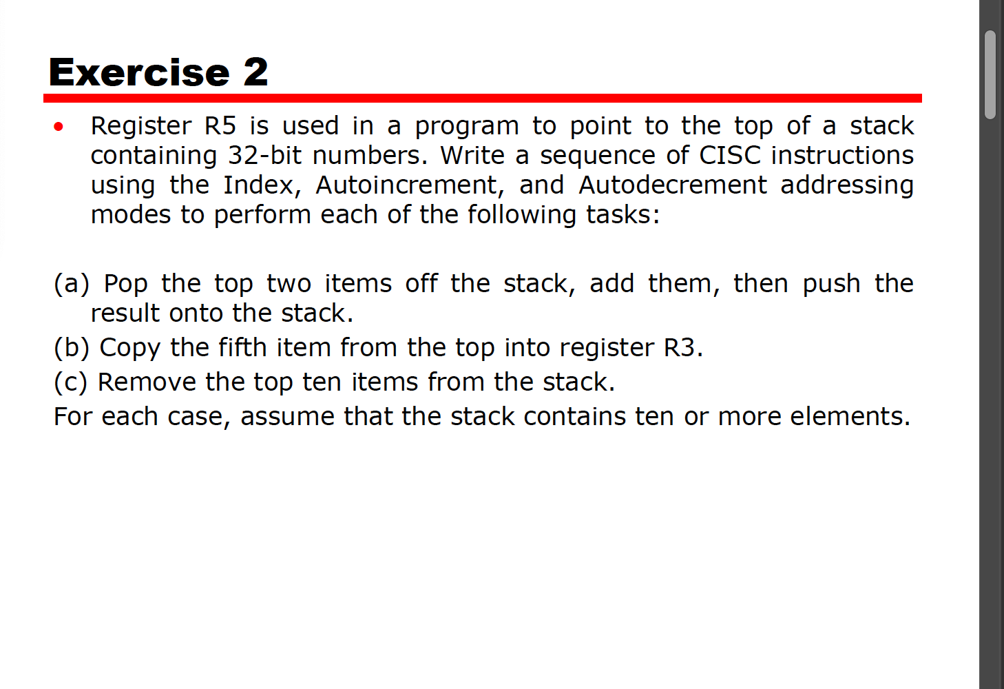 Solved - Register R5 is used in a program to point to the | Chegg.com