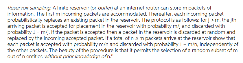 Solved Reservoir sampling. A finite reservoir (or buffer) at | Chegg.com