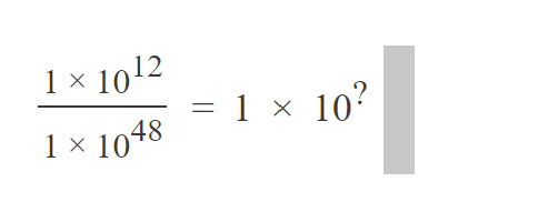 Solved 1×10481×1012=1×10? | Chegg.com