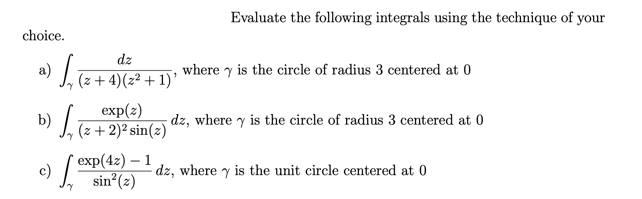 Solved Evaluate the following integrals using the technique | Chegg.com