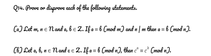 Solved Q14. Prove on dispnove each of the following | Chegg.com