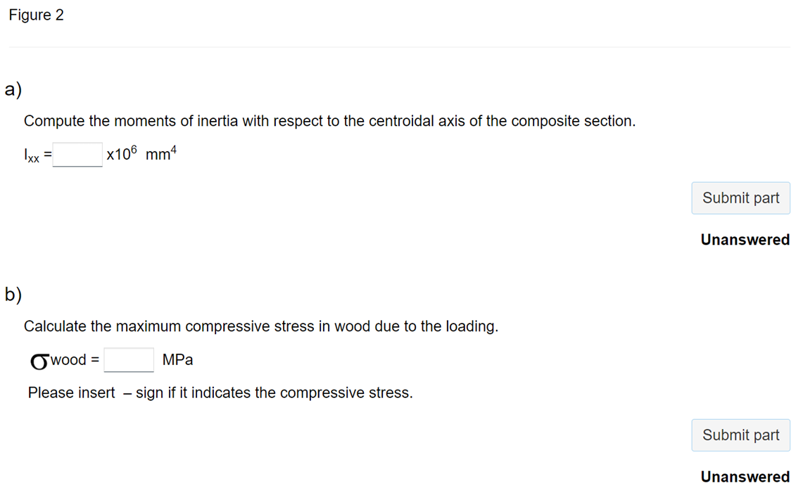 Solved Figure 2(a) shows a 9 m long simply supported wooden | Chegg.com