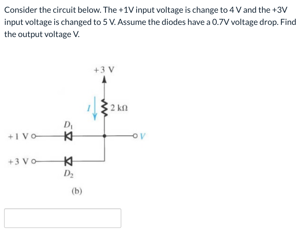 Solved Consider the circuit below. The +1V input voltage is | Chegg.com