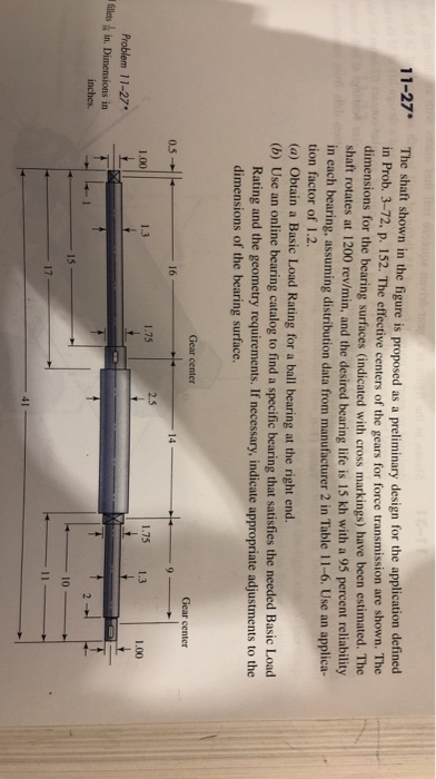 Solved 11-27 The shaft shown in the figure is proposed as a | Chegg.com