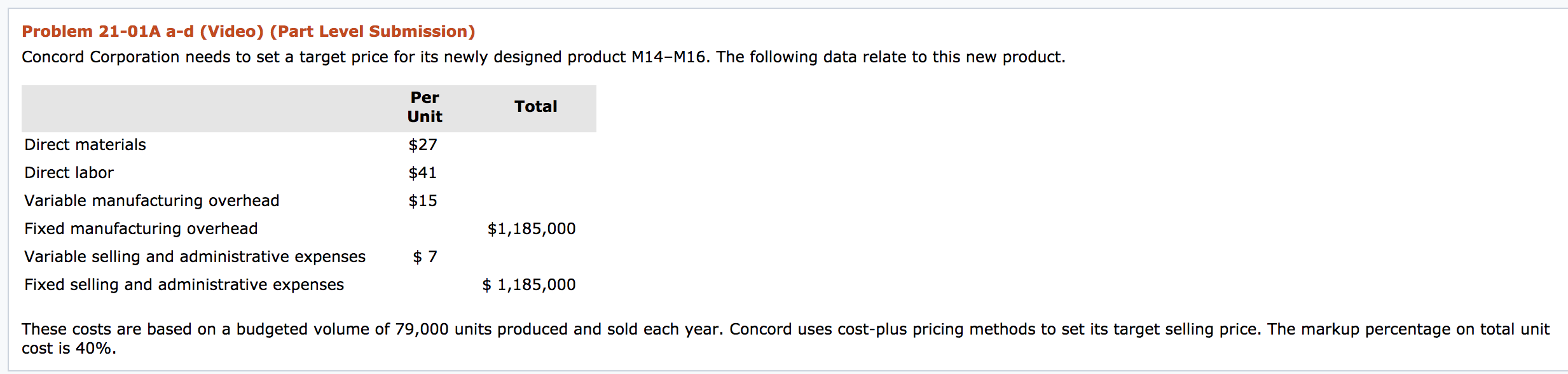Solved Problem 21-01A a-d (Video) (Part Level Submission) | Chegg.com
