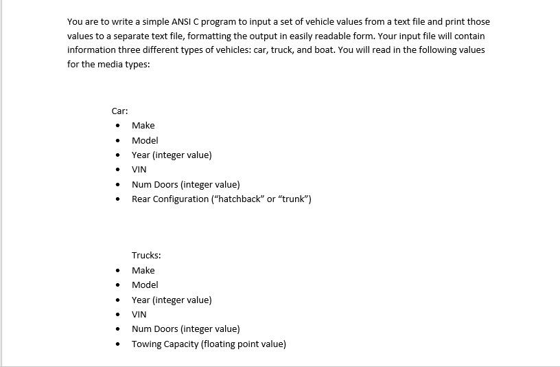Solved You Are To Write A Simple Ansi C Program To Input A 4080