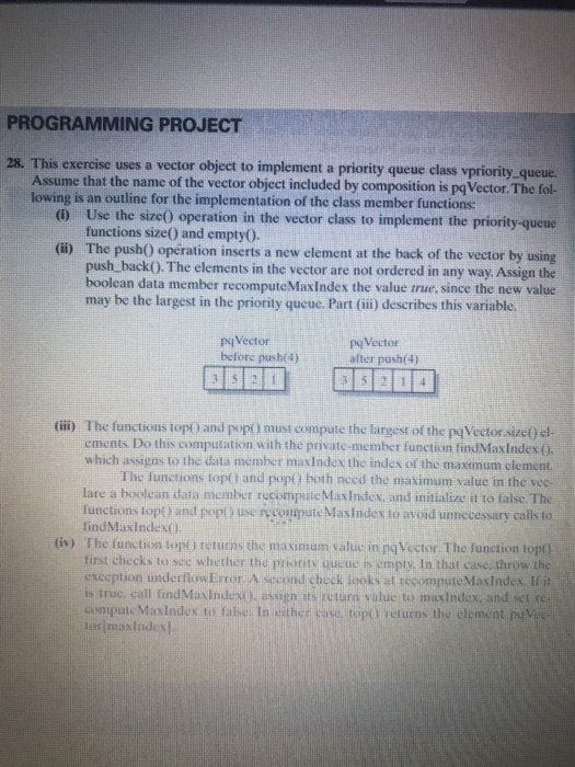 PROGRAMMING PROJECT 28. This exercise uses a vector | Chegg.com