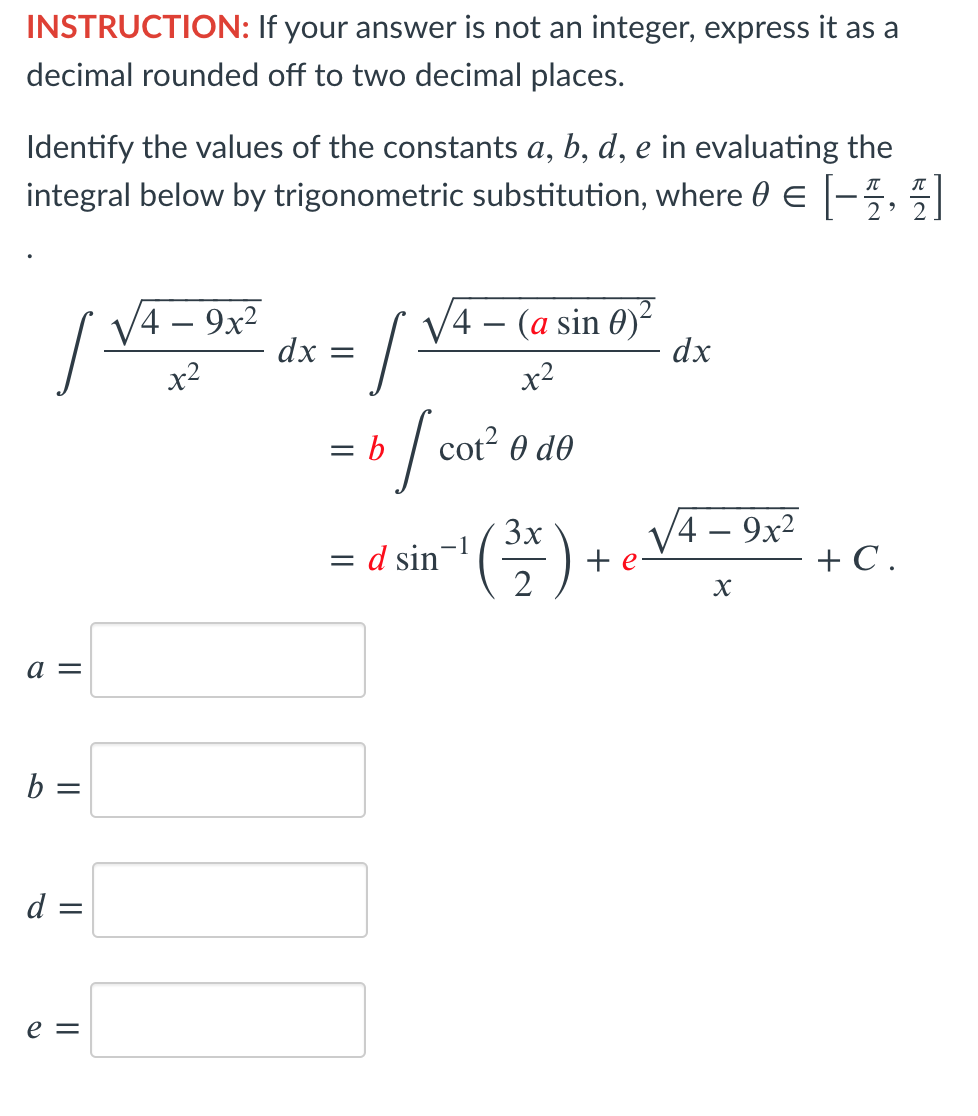 Solved INSTRUCTION: If your answer is not an integer, | Chegg.com