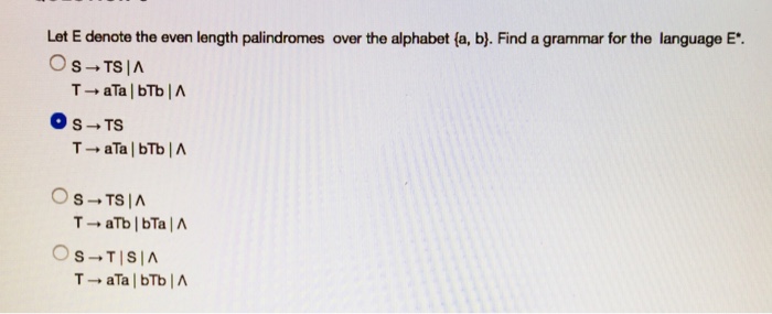 Solved Let E denote the even length palindromes over the | Chegg.com