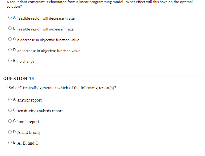 Solved A Redundant Constraint Is Eliminated From A Linear 