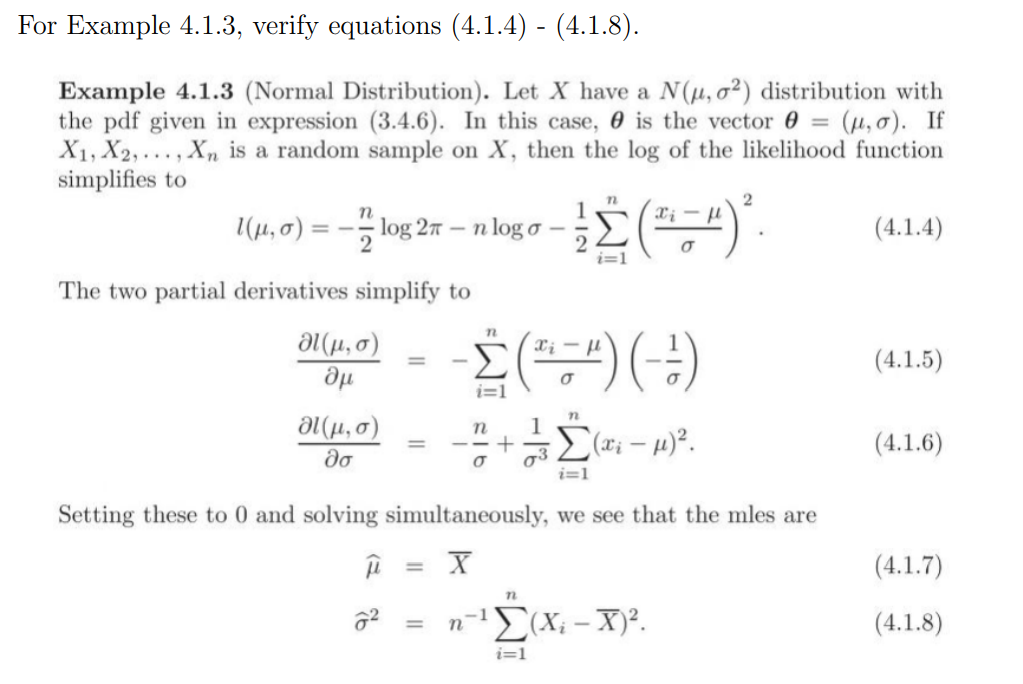 Solved For Example 4.1.3, verify equations (4.1.4) - | Chegg.com