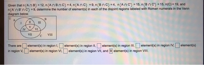Solved Given that n (AnB) 12, n(AnBnc) 4, n(Anc) 9,n(BnC) 4, | Chegg.com