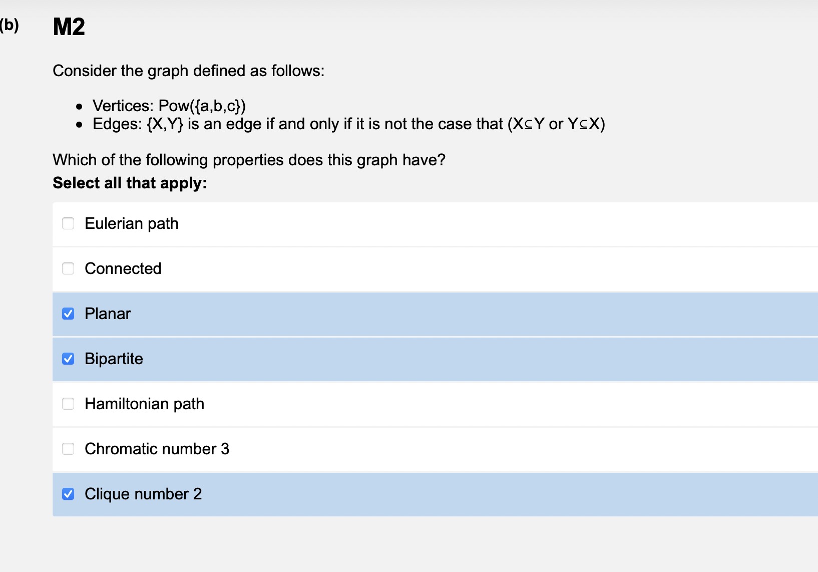 Solved M2 Consider the graph defined as follows: - Vertices: | Chegg.com