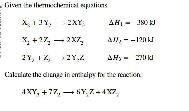 Solved Given the thermochemical equations | Chegg.com