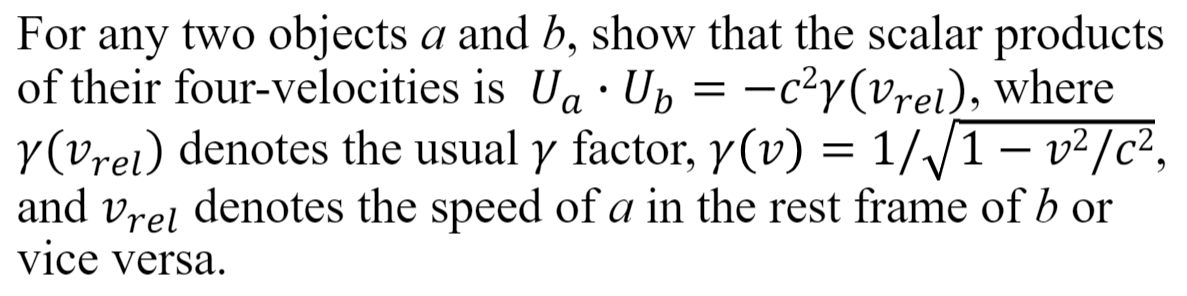 Solved For any two objects a and b, show that the scalar | Chegg.com