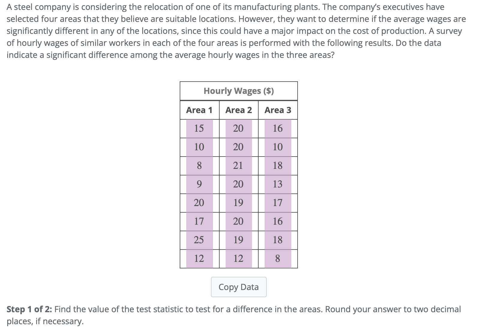 Solved A steel company is considering the relocation of one | Chegg.com
