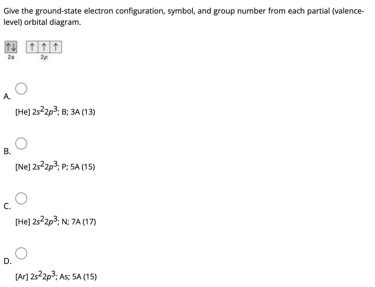 Solved Give the ground-state electron configuration, symbol, | Chegg.com