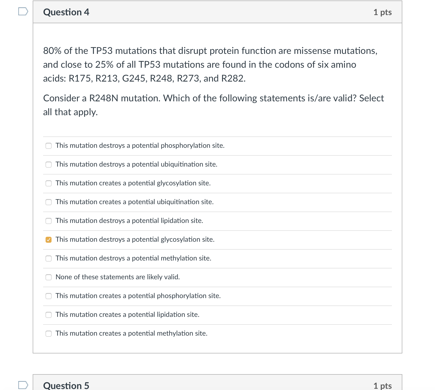 Solved Over 1000 distinct mutations have been found in the | Chegg.com