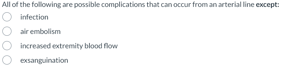 Solved All of the following are possible complications that | Chegg.com