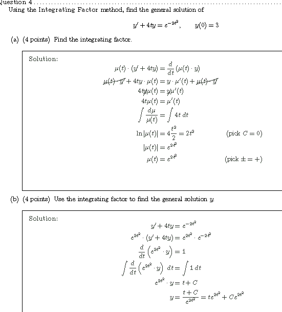 Solved I don't get how y' +4ty = e^-2t^2 after | Chegg.com