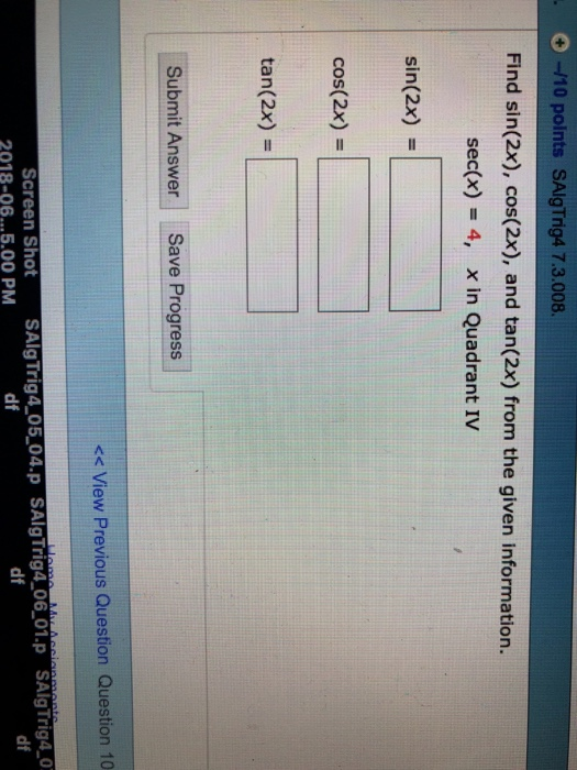 Solved Simplify the trigonometric expression. | Chegg.com