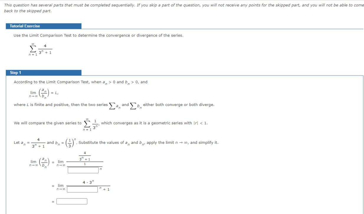 Solved This question has several parts that must be | Chegg.com