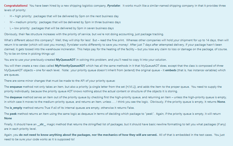 Solved MyQueueADT class: from collections import deque from | Chegg.com