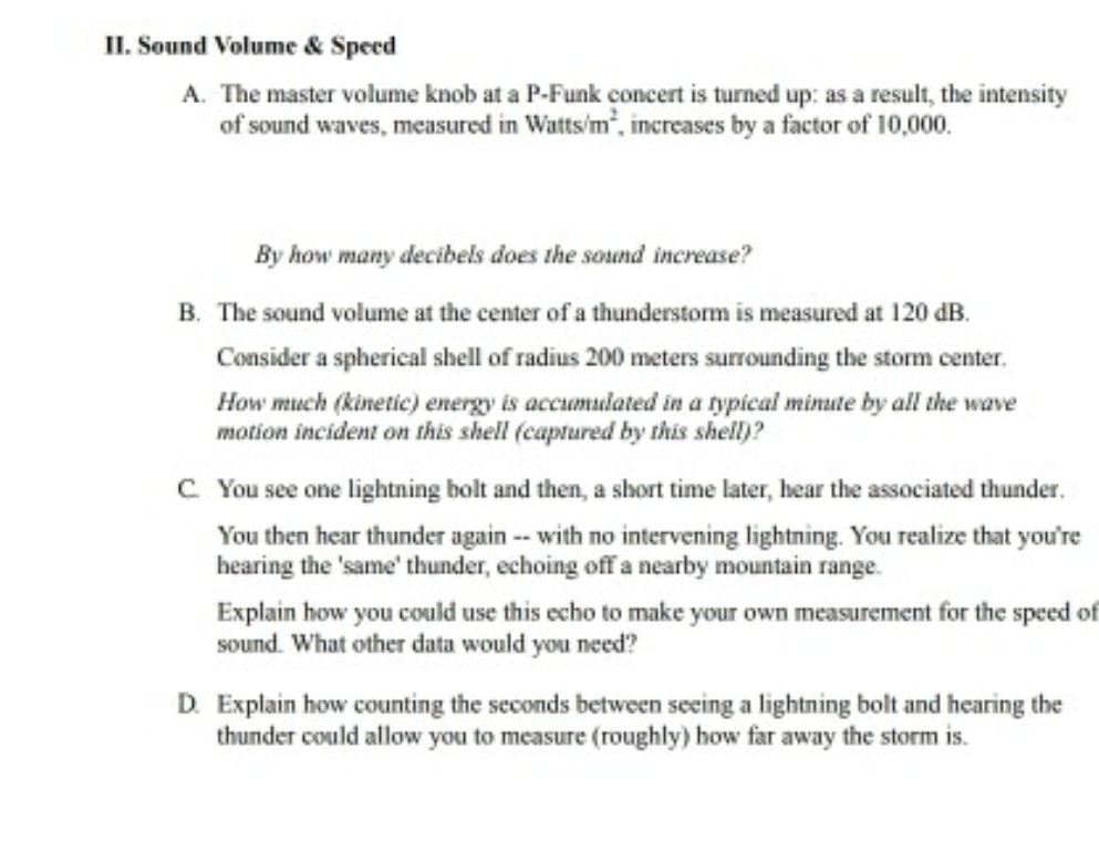 Solved II. Sound Volume & Speed A. The master volume knob at | Chegg.com