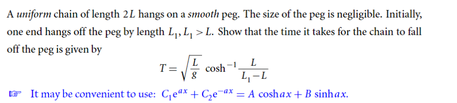 Solved Draw the free-body diagram of the chain, and | Chegg.com