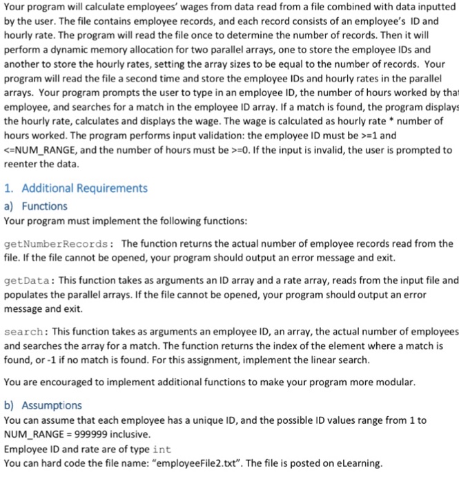 Solved Your Program Will Calculate Employees Wages From 