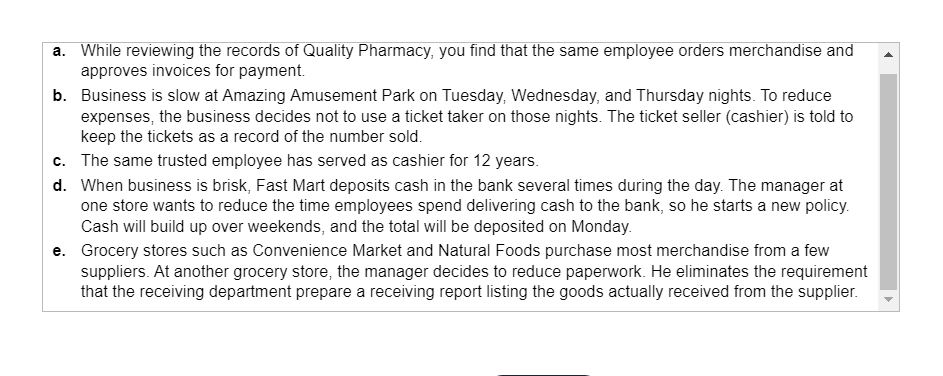 Solved Consider each situation separately. Identify the | Chegg.com