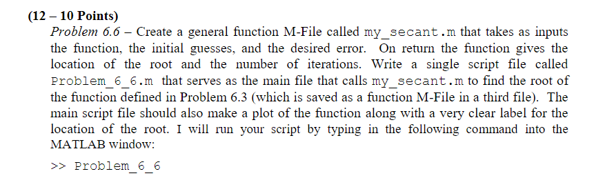 Solved (12 - 10 Points) Problem 6.6-Create a general | Chegg.com