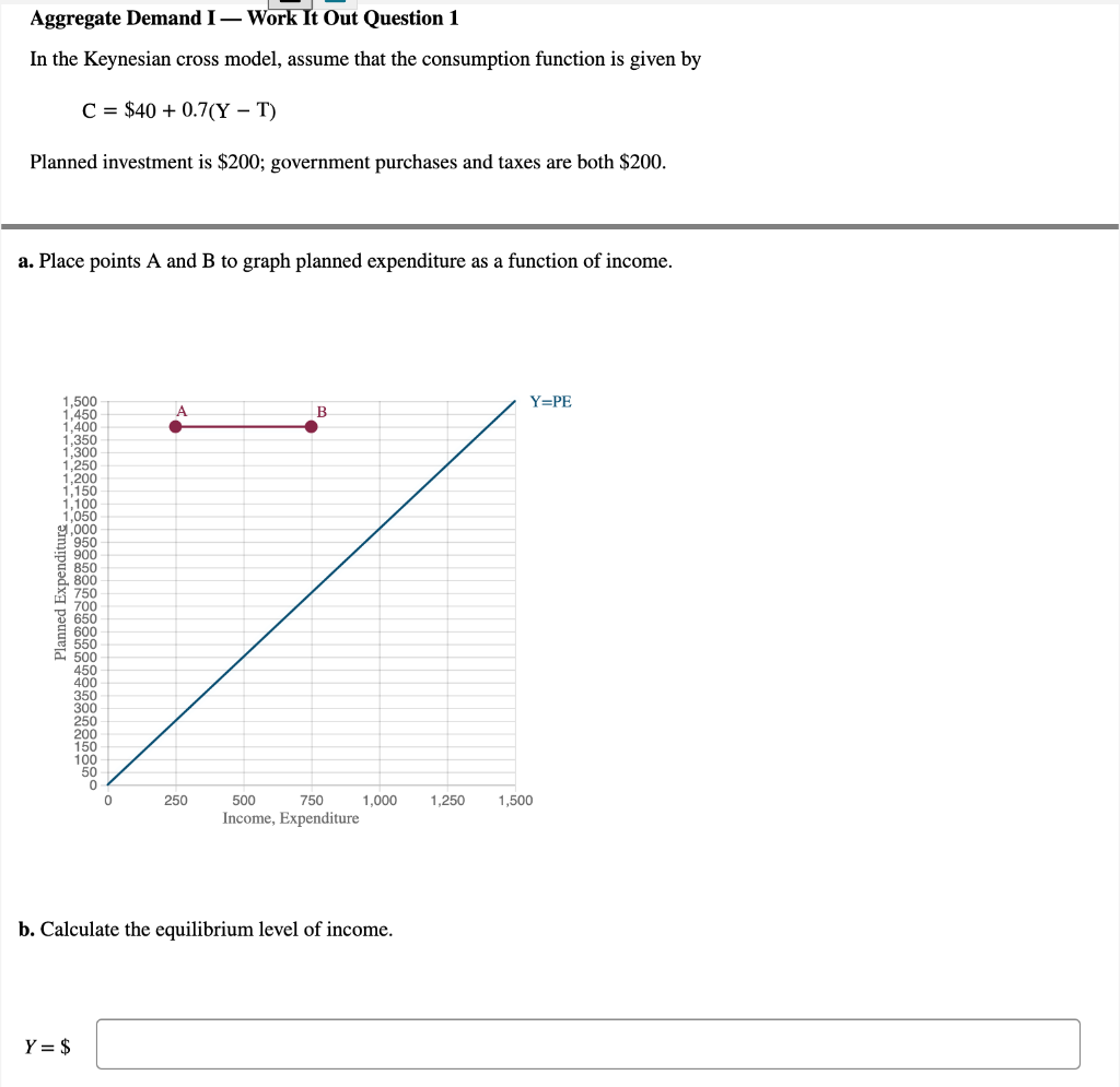 Solved Aggregate Demand I — Work It Out Question 1 In the | Chegg.com