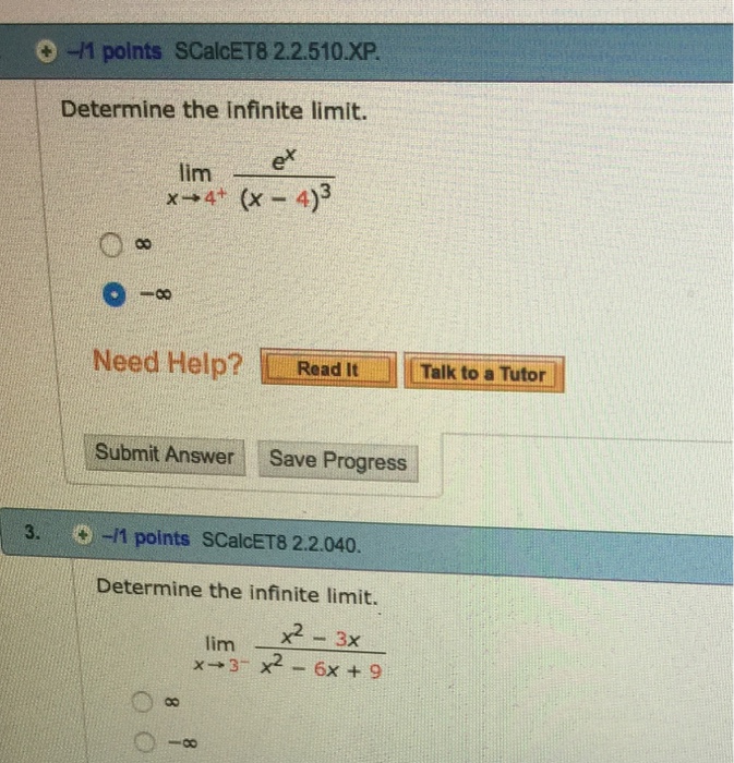 Solved Determine the infinite limit. Lim_x rightarrow 4^+ | Chegg.com