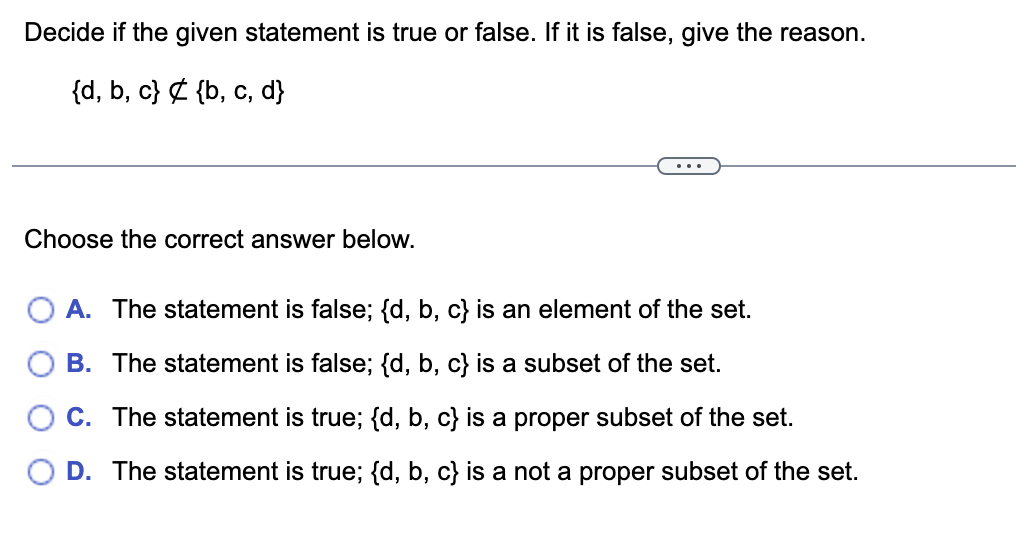 Solved Decide if the given statement is true or false. If it | Chegg.com