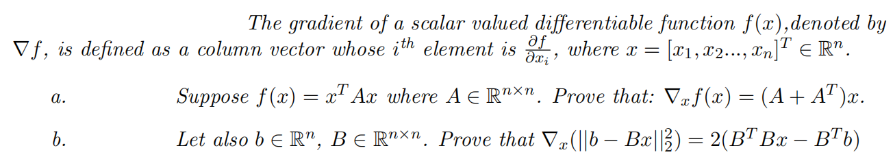 Solved The gradient of a scalar valued differentiable | Chegg.com