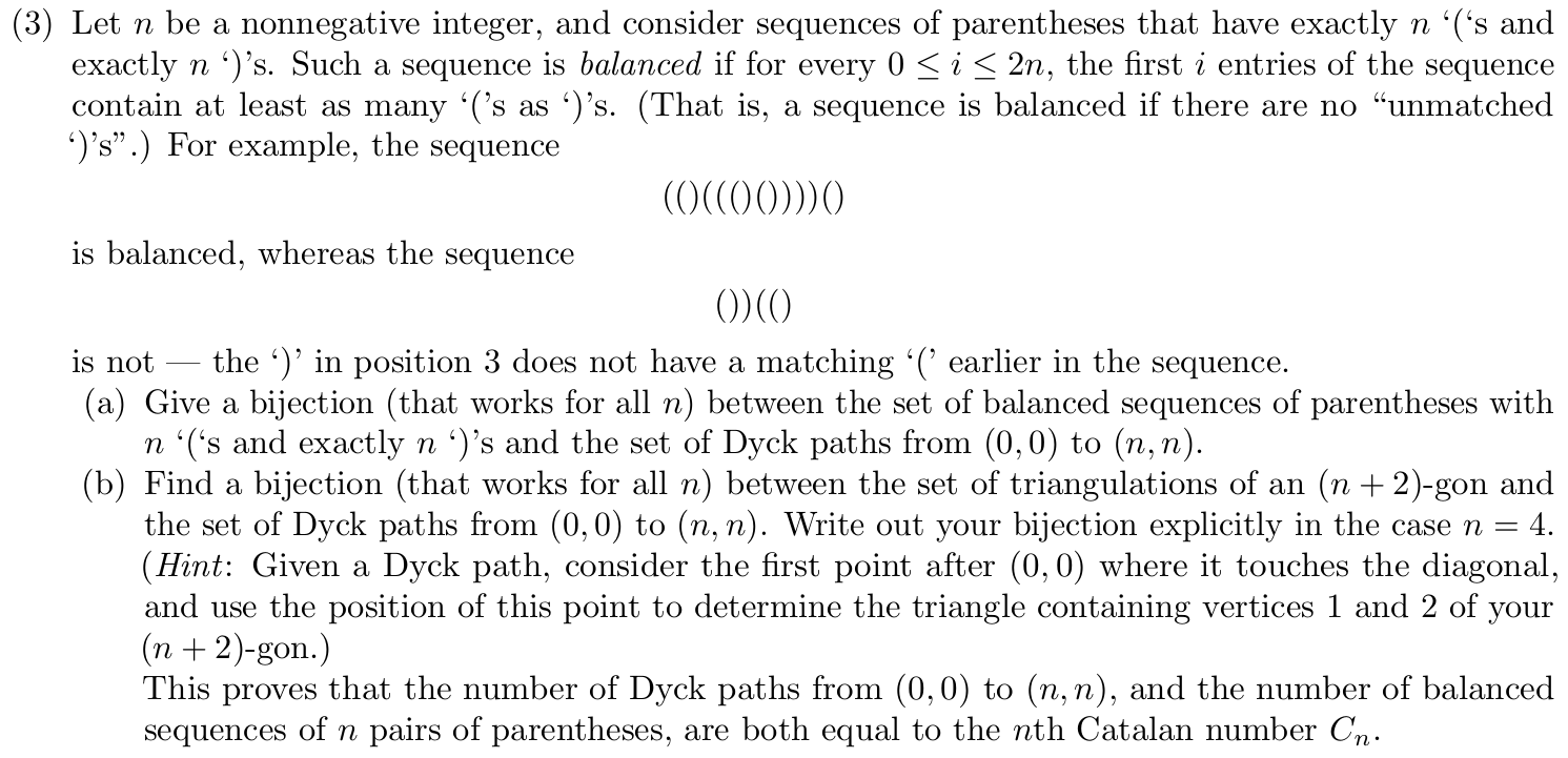 Solved by an EXPERT (3) ﻿Let n be ﻿a nonnegative integer, and consider | Chegg.com